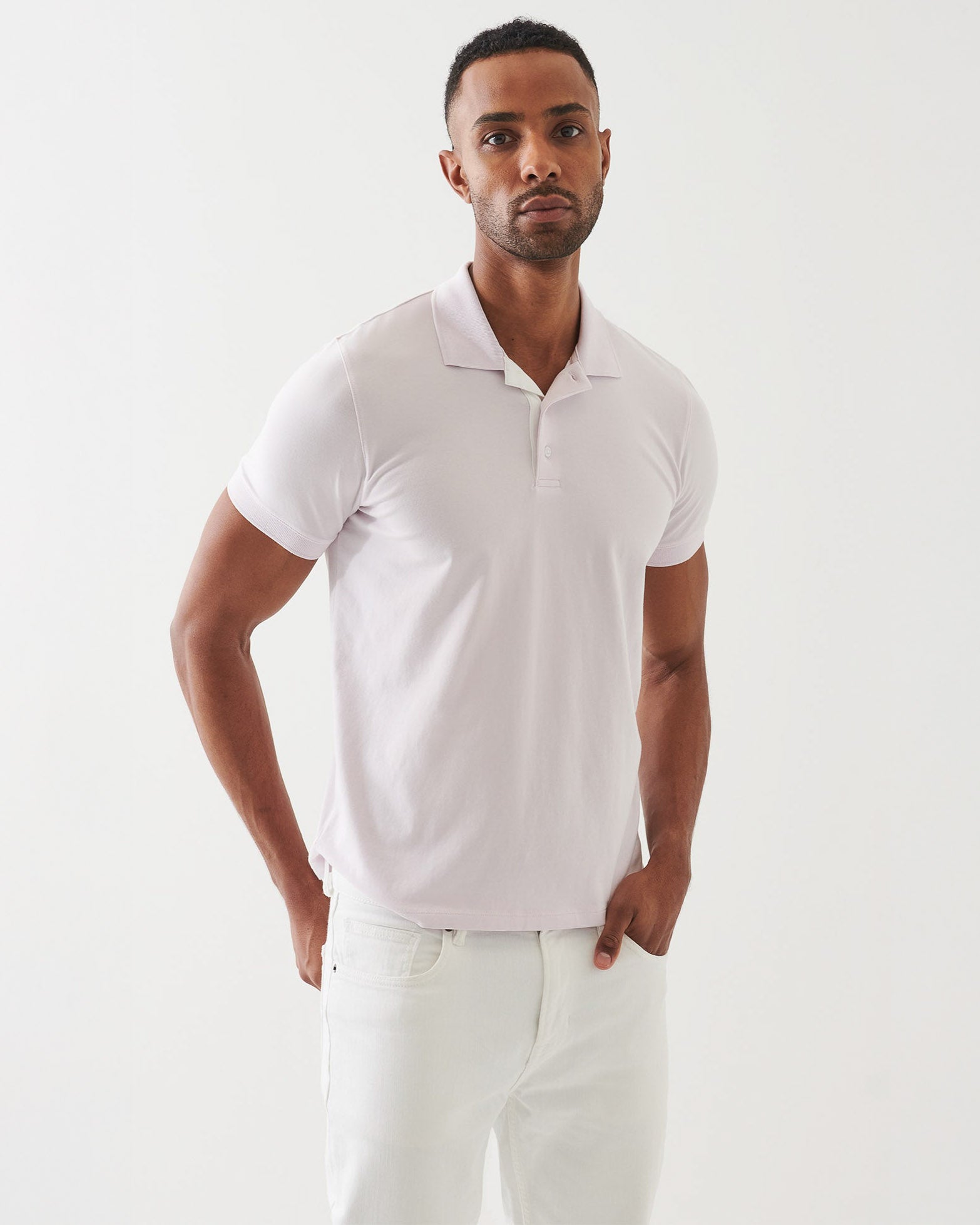 PATRICK ASSARAF Contrast Placket Polo