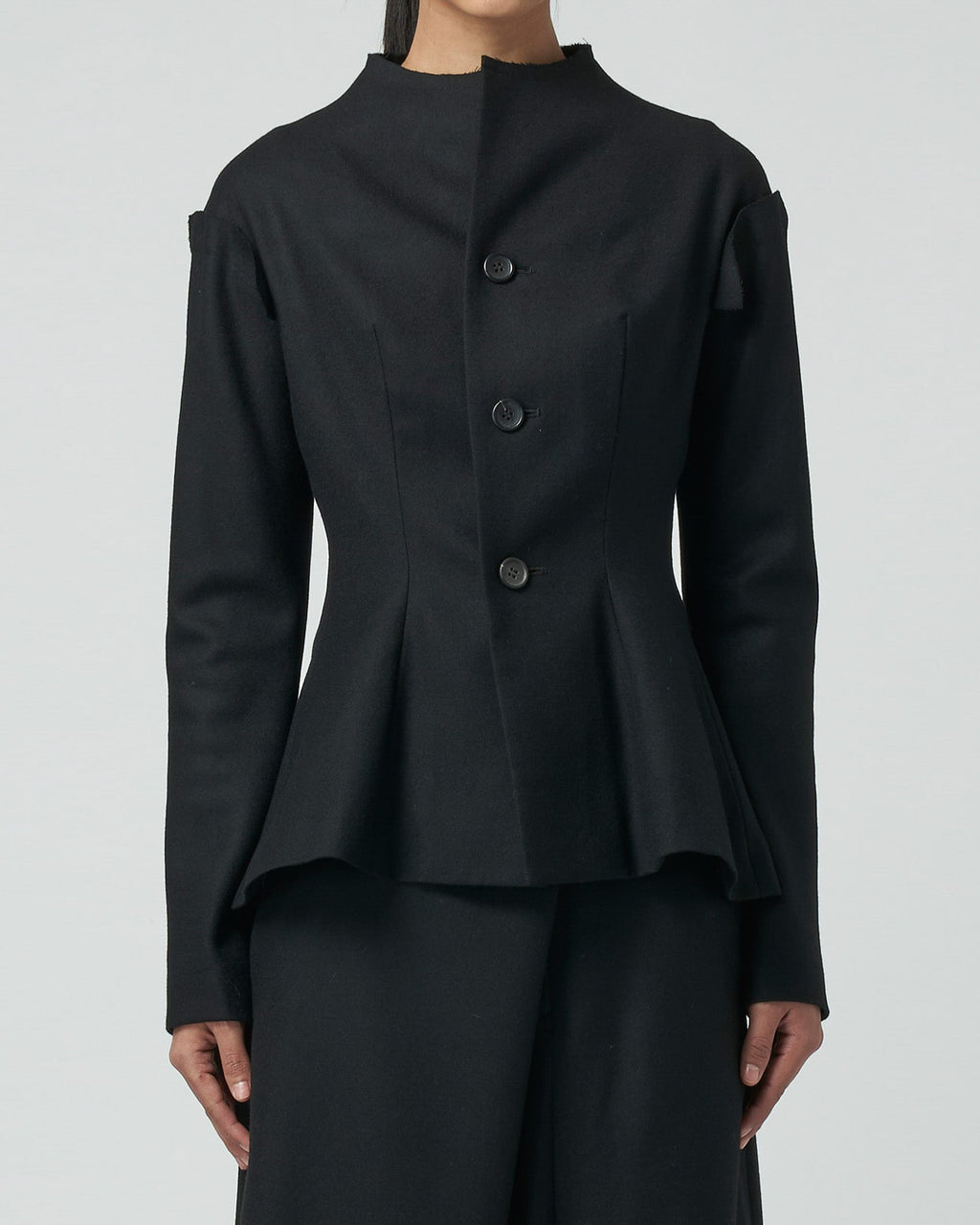 High Neck Gusset Jacket - YOHJI YAMAMOTO | Luxury Designer Fashion ...