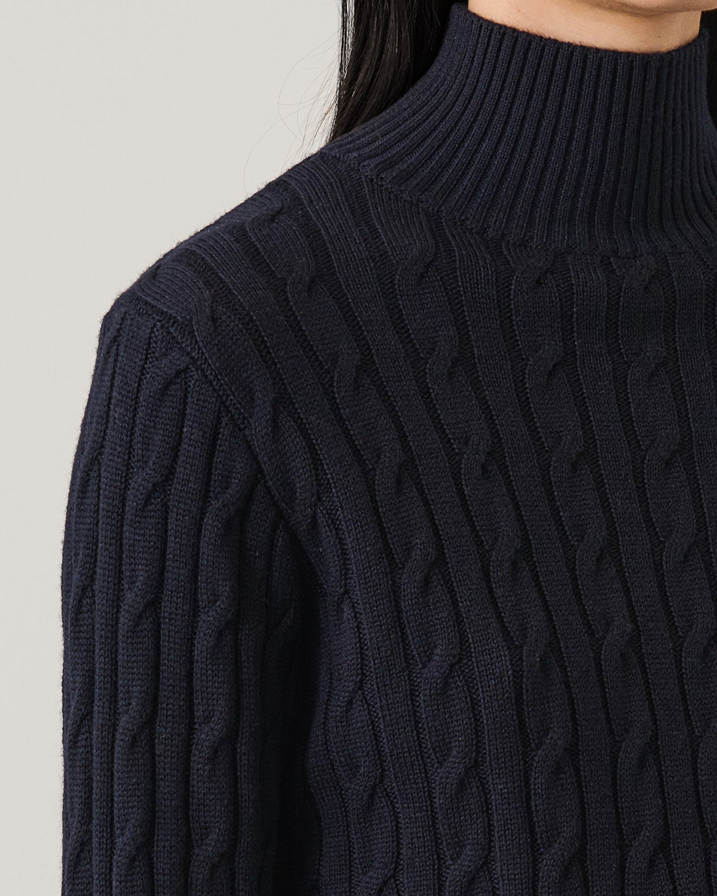 PATRICK ASSARAF Fine Merino Mock Sweater